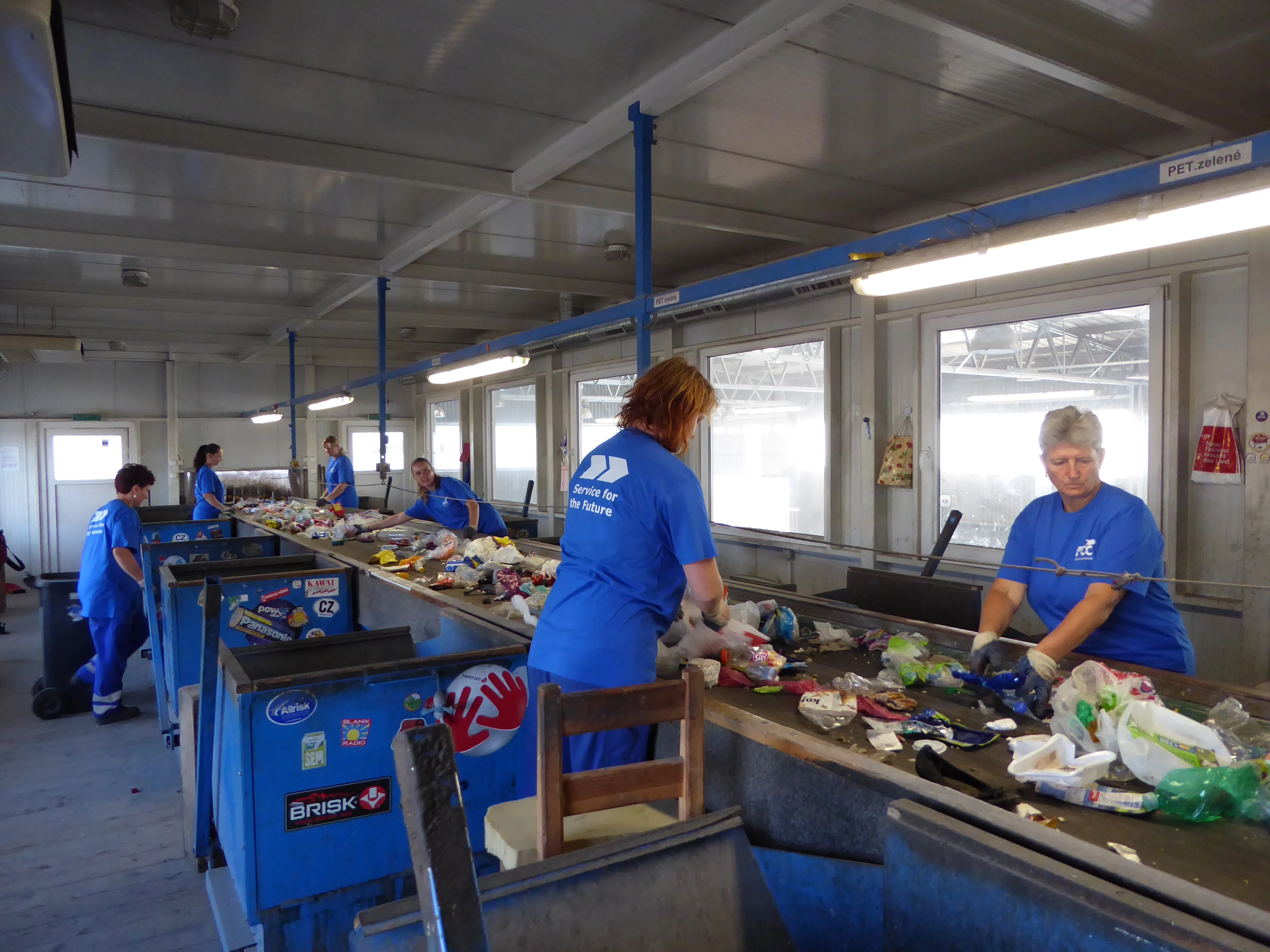 Sortieren und Pressen